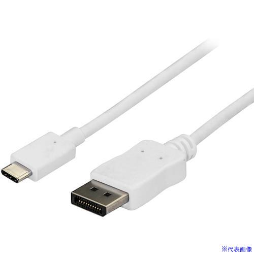 オレンジブック トラスコ中山　TRUSCOスターテック ディスプレイ変換ケーブル/USB-C - DP/1.8m/4K60Hz/ホワイト/ビデオコンバーター 〔品番:CDP2DPMM6W〕[ 注番:5388129]特長●USB-CとDisp...