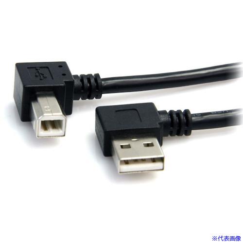 オレンジブック トラスコ中山　TRUSCOStarTech USB 2.0ケーブル/91cm/Type−A − Type−B/L型右向コネクタ/480Mbps/オス−オス/ブラック 〔品番:USB2HAB2RA3〕[ 注番:5388145]...