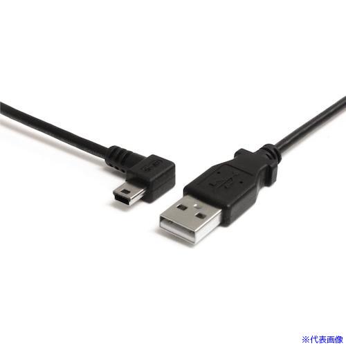 オレンジブック トラスコ中山　TRUSCOStarTech USB 2.0ケーブル/91cm/Type‐A − L型左向Mini−B/480Mbps/オス−オス/ブラック/ミニB 〔品番:USB2HABM3LA〕[ 注番:5388170]特...