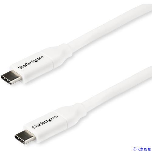 オレンジブック トラスコ中山　TRUSCOスターテック USB-Cケーブル/2m/USB 2.0/480Mbps/Type-C - Type-C/100W/オス-オス/ホワイト 〔品番:USB2C5C2MW〕[ 注番:5400067]特長●...