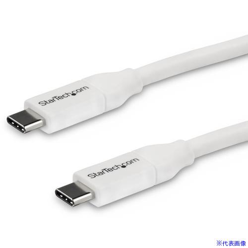オレンジブック トラスコ中山　TRUSCOStarTech USB−Cケーブル/4m/USB 2.0/480Mbps/Type−C − Type−C/100W/オス−オス/ホワイト 〔品番:USB2C5C4MW〕[ 注番:5400097]特...
