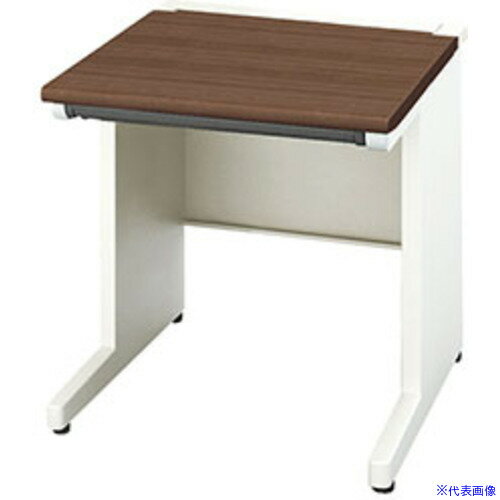 オレンジブック トラスコ中山　TRUSCONAIKI 平デスク(浅型引出し付) XEHH型/天板:ダークウォールナット 本体:クリアーホワイト/W700×D800×H720 〔品番:XEHH078FSWWN〕[ 注番:5440282]特長●...