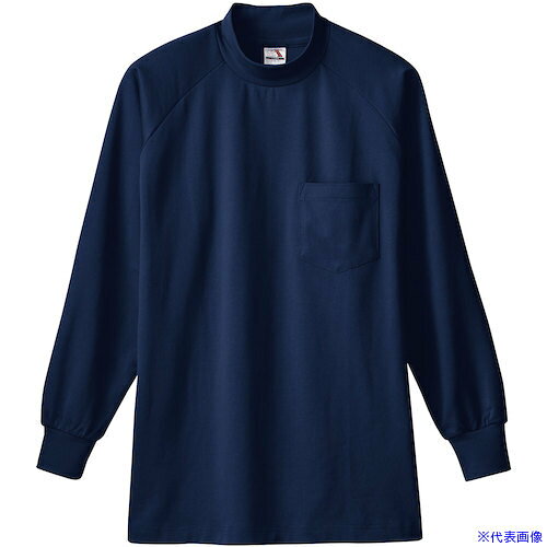 オレンジブック トラスコ中山　TRUSCO桑和 0058 長袖ハイネックTシャツ(胸ポケット付き) ネイビー 4L 〔品番:005814L〕[ 注番:5454909]特長●生地裏側が綿素材で肌触りが良いです。仕様●色：ネイビー●サイズ：4L...