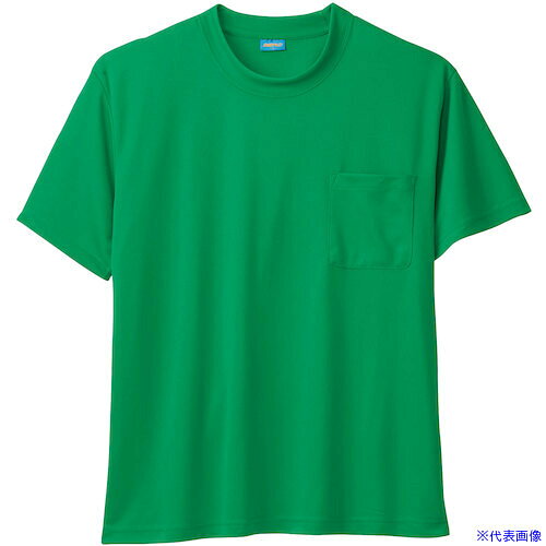 オレンジブック トラスコ中山　TRUSCO桑和 50381 半袖Tシャツ(胸ポケット付き) グリーン 4L 〔品番:5038164L〕[ 注番:5461026]特長●通気性に優れたハニカムメッシュ（裏使い）を使用しています。●吸汗速乾加工に...