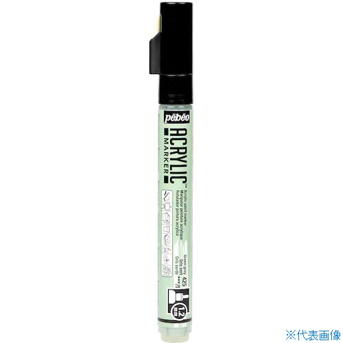 オレンジブック トラスコ中山　TRUSCOPebeo アクリリックマーカー 1.2mm 細ラウンド グリーングレイ 〔品番:205725〕[ 注番:5463399]特長●乾くと耐水性になります。用途●紙、カードボード、木、石膏、アセテート、...
