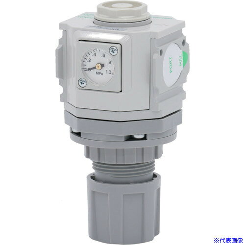 オレンジブック トラスコ中山　TRUSCOアネスト岩田 減圧弁 接続口径Rc1/2 空気流量5000L/min 〔品番:NAR204〕[ 注番:5476846]特長●圧力計を内蔵しています。●ワンプッシュでロック可能●設定圧力の5％を超える...
