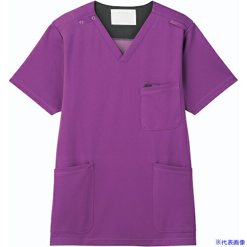 オレンジブック トラスコ中山　TRUSCOFOLK ニットスクラブ パープル M 〔品番:7095SC26M〕[ 注番:5526748]特長●着心地抜群の男女兼用スクラブです。●柔らかくて肌触りもよく、ニットの特長である伸び感をしっかりと保...