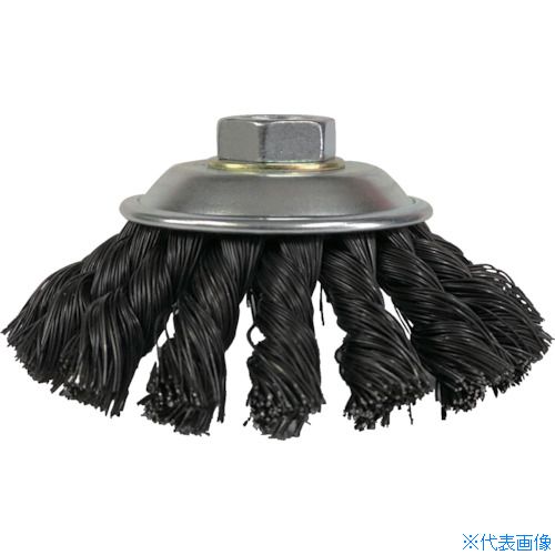 オレンジブック トラスコ中山　TRUSCOSUNPOWER 鋼線 ひねり(ノット型) ベベルブラシ(SW) 鋼線(スチール) Φ100 線径0.50 【電動工具用ベベルブラシ ツイスト】 ベベル型 ワイヤーブラシ 〔品番:BN13〕[ 注番...