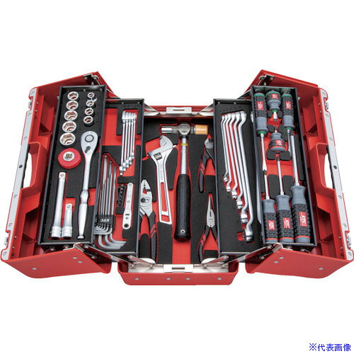 オレンジブック トラスコ中山　TRUSCOKTC 工具セット(両開きプラハードケースタイプ)[52点] 〔品番:SK4520P〕[ 注番:5532954]特長●自動車整備・機械整備に最適です。●充実した入組内容で好評の両開きケースセットです...