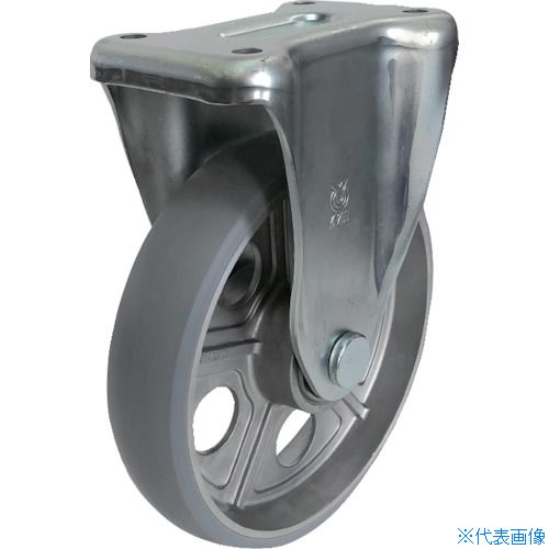 オレンジブック トラスコ中山　TRUSCOユーエイ プレート式 固定 キャスター アルティメットウレタン 車輪径100mm PMタイプ PMR型 取付寸法80×45 〔品番:PMR100AUU〕[ 注番:5547273]特長●旋回始動力が約...