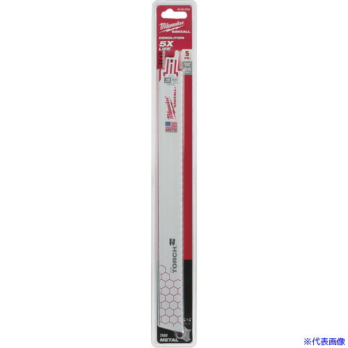 オレンジブック トラスコ中山　TRUSCOmilwaukee TORCH金工用レシプロソーブレード 24TPI 305mm(5本パック) 〔品番:48005791〕[ 注番:5657208]特長●ストレートカットに最適です。●主な用途：鋼管...