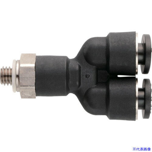 オレンジブック トラスコ中山　TRUSCO潤工社 ワンタッチ継手Mシリーズ メールYコネクター 4mm M5 〔品番:PYCM4M5PM〕[ 注番:5727735]特長●金属部には無電解ニッケルメッキを施しています。●R（PT） ネジには、...