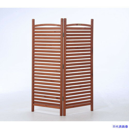 オレンジブック トラスコ中山　TRUSCOTASSCOM 天然木パーテーション 2連 ブラウン 〔品番:TAN30222BR〕[ 注番:5728128]特長●屋内外で仕切やパーテーションとして使えます。●天然木を使用しておりおしゃれな空間を...