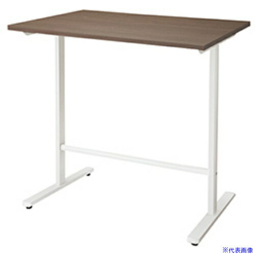 オレンジブック トラスコ中山　TRUSCONAIKI ミーティングテーブル(配線無/直線テーブル ハイタイプ) モプト MP型/天板:ショコラアッシュ 脚:クリアーホワイト/W1200×D750×H1000 〔品番:MPH1275WCA〕[...