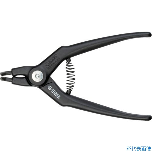 オレンジブック トラスコ中山　TRUSCOHAZET スナップリングプライヤー(軸用) 〔品番:1845B19〕[ 注番:5844070]特長●強化樹脂グリップで、非常に軽量です。●爪一体型の軸はグリップ中央部まで成型されており、軸ズレを防...