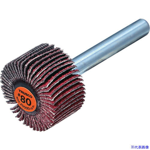 オレンジブック トラスコ中山　TRUSCOTRUSCO セラミックフラップホイール 軸径6mm #80 外径25×幅15×軸長40 (5個入) 〔品番:TCF2515CE80〕[ 注番:5883691]特長●強靭なセラミック砥粒と柔軟性のあ...