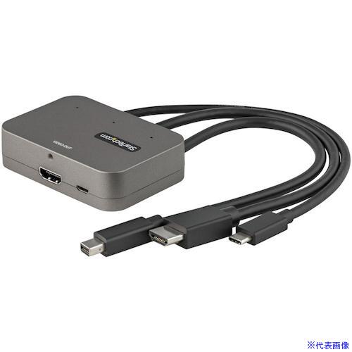 オレンジブック トラスコ中山　TRUSCOスターテック ディスプレイアダプター/USB-C DisplayPort HDMI - HDMI/3入力1出力/4K60Hz 〔品番:CDPHDMDP2HD〕[ 注番:5944566]特長●3つの一...