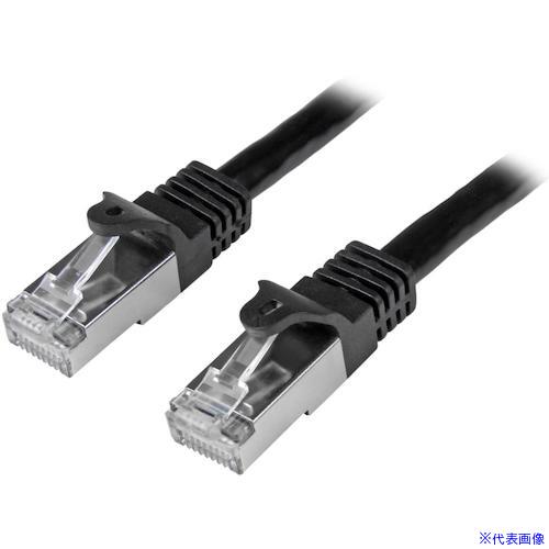 オレンジブック トラスコ中山　TRUSCOStarTech カテゴリ6 LANケーブル/3m/ブラック/RJ45コネクター/2重シールド ツイストペア/ツメ折れ防止機構付/CAT6 〔品番:N6SPAT3MBK〕[ 注番:5946132]特...