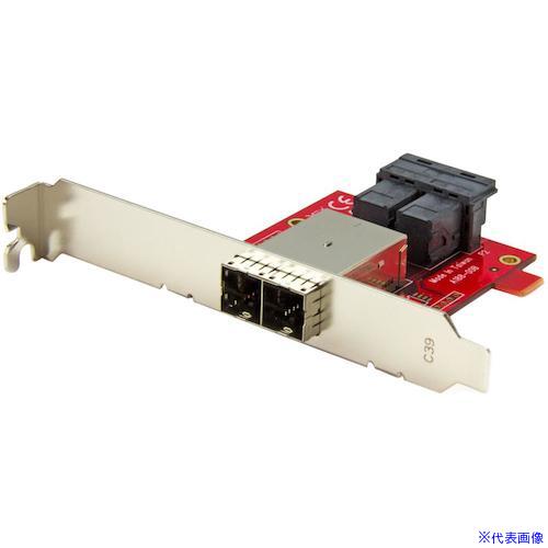 オレンジブック トラスコ中山　TRUSCOスターテック Mini SAS変換アダプター/2x SFF-8643 - SFF-8644/ロープロブラケット付属/12Gbps 〔品番:SFF86448PLT2〕[ 注番:5977973]特長●2...