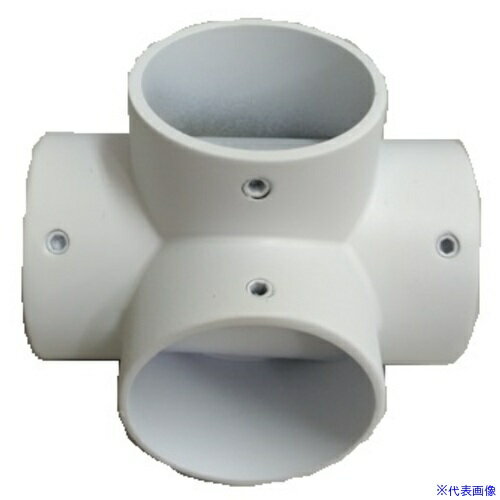 オレンジブック トラスコ中山　TRUSCOフジテック DC四方(ネジ付) 25 ホワイト 〔品番:28717〕[ 注番:6225604]特長●四方向用のパイプジョイント金具です。仕様●適合パイプ径(mm)：25仕様2●パイプ回転防止用のイモ...