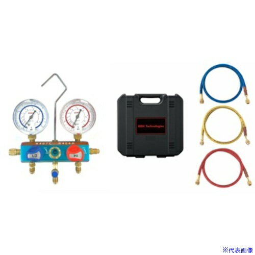 オレンジブック トラスコ中山　TRUSCOBBK R-407C 404A用マニホールドキット 〔品番:1407MHK60〕[ 注番:6356159]特長●ハンドルの開閉状態が一目で分かるボールバルブ式です。●150cmチャージングホース×3...