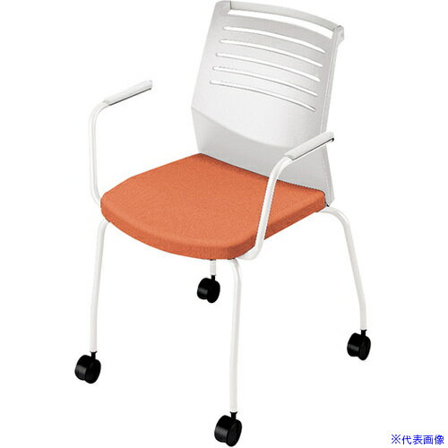 オレンジブック トラスコ中山　TRUSCONAIKI ミーティングチェアー(肘付) E290型 オセディア osedia 〔品番:E291FCH3PTE〕[ 注番:6567473]特長●空間や家具となじみやすいカラーリングにリニューアルしま...