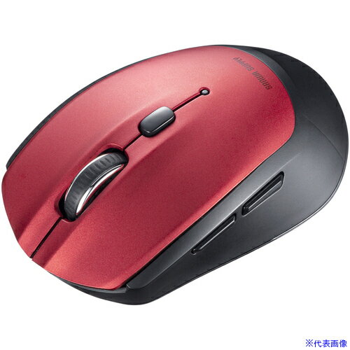 オレンジブック トラスコ中山　TRUSCOSANWA BluetoothブルーLEDマウス(5ボタン) 〔品番:MABB509R〕[ 注番:6572993]特長●インターネット閲覧に便利な「進む」「戻る」ボタンが付いた、5ボタンBlueto...