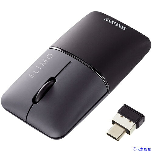 オレンジブック トラスコ中山　TRUSCOSANWA 静音ワイヤレスブルーLEDマウス SLIMO (充電式・Type−C) 〔品番:MAWCBS310BK〕[ 注番:6573016]特長●Type-C充電ケーブルがマウスに内蔵されており、...