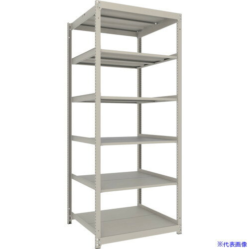 オレンジブック トラスコ中山　TRUSCOTRUSCO スチールラック 薄板ラック(棚板分割タイプ、耐荷重100Kg)900×875×H2400 6段単体 ネオグレー 〔品番:UL8396〕[ 注番:6637678]特長●棚板厚さを中軽量棚...