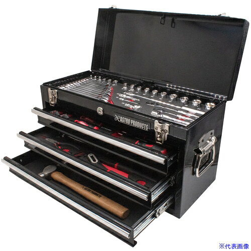 オレンジブック トラスコ中山　TRUSCOアストロプロダクツ ツールセット ブラック(82点組)TS226 〔品番:2012000002265〕[ 注番:6640785]特長●ラチェットハンドルとドライバーを一新し、スピンナーハンドルの長さ...