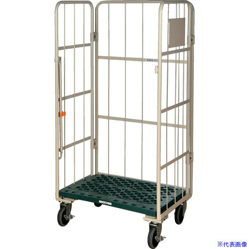 オレンジブック トラスコ中山　TRUSCOTRUSCO カゴ車 ハイテナーエコノミー600X850X1700 樹脂底板旋回仕様 〔品番:THTXJ608517C〕[ 注番:6670931]特長●物流現場ではもっともスタンダードなカゴ車です。...