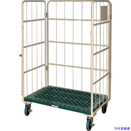 オレンジブック トラスコ中山　TRUSCOTRUSCO カゴ車 ハイテナーエコノミー800X950X1700 樹脂底板旋回仕様 〔品番:THTXJ809517C〕[ 注番:6670935]特長●物流現場ではもっともスタンダードなカゴ車です。...