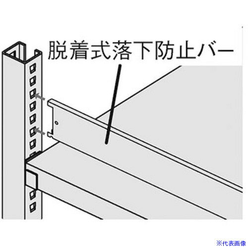 オレンジブック トラスコ中山　TRUSCONAIKI 脱着式落下防止バー 〔品番:MKDRB90W〕[ 注番:6800929]特長仕様●間口(mm)：841●奥行(mm)：7●高さ(mm)：60●色：マイルドホワイト仕様2●粉体塗装仕上、取...