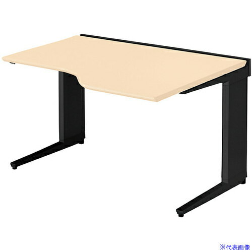 オレンジブック トラスコ中山　TRUSCONAIKI 平デスク(右ウェーブタイプ) トリアス TR型/天板:シルクウッド 本体:ブラック/W1200×D900×H720 〔品番:TRH127EFRBS〕[ 注番:6808623]特長●【情報...