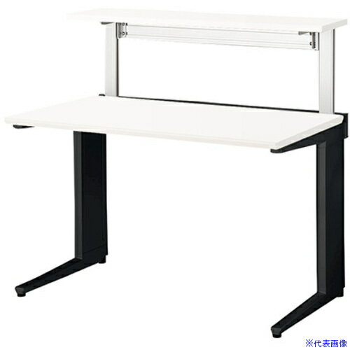 オレンジブック トラスコ中山　TRUSCONAIKI 平デスク(机上テーブル付) トリアス TR型/天板:ホワイト 本体:ブラック/W1200×D700×H1096 (天板面:H720) 〔品番:TRH127FMTBH〕[ 注番:68132...