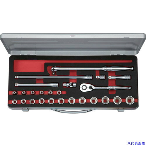 オレンジブック トラスコ中山　TRUSCOKTC 9.5sq.ソケットセット(六角)[25点] 〔品番:TB325A〕[ 注番:6833774]特長●自動車整備・機械整備に最適です。●ユーザーニーズに合わせた入組内容、使い勝手を考えたレイア...