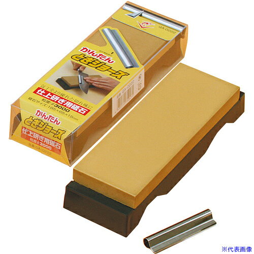 オレンジブック トラスコ中山　TRUSCOナニワ とぎジョーズ 185x65x15 台付 仕上研ぎ #3000 ＜補助具付＞ 〔品番:QA0222〕[ 注番:6911123]特長●角度調整補助具付き砥石。刃物の角度をキープし、無理なく正確に...
