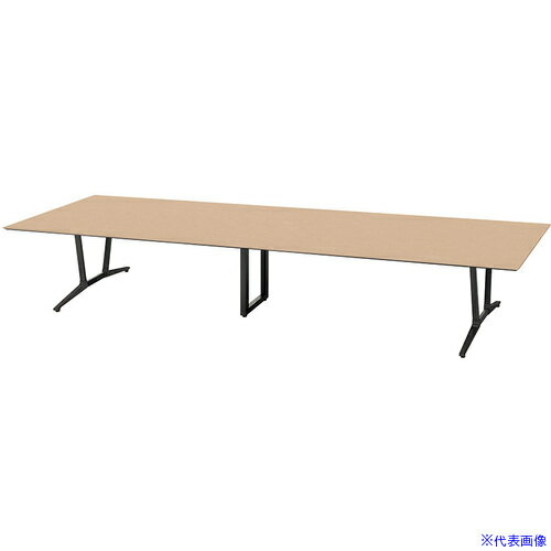 オレンジブック トラスコ中山　TRUSCONAIKI ミーティングテーブル(舟底) アドコード ADC型/天板:サンドオーク 脚部:ブラック/W4200×D1200 〔品番:ADC4212AKBBSO〕[ 注番:6916550]特長●大人数...