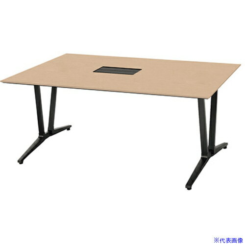 オレンジブック トラスコ中山　TRUSCONAIKI ミーティングテーブル(舟底配線付 アドコード ADC型/天板:サンドオーク 脚部:ブラック/W1800×D900 〔品番:ADC1809AKHBBSO〕[ 注番:6919730]特長●大...