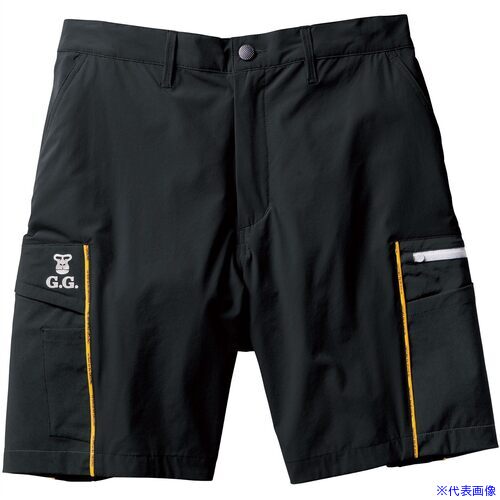 オレンジブック トラスコ中山　TRUSCOG.G. ハーフパンツ(ノータック・脇ゴム) ブラック L 〔品番:0368074L〕[ 注番:6929508]特長仕様●色：黒●サイズ：L●ウエスト(cm)：83-88●股下(cm)：22仕様2材...