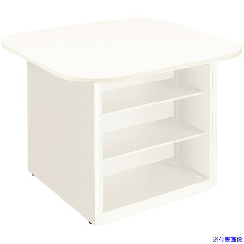 オレンジブック トラスコ中山　TRUSCONAIKI キャビネットカウンター スクエアタイプ CF型/脚:ホワイト/天板:ホワイト 幕板:ホワイト/W1400×D1400 〔品番:CFH1414SWHW〕[ 注番:6932122]特長●空間...