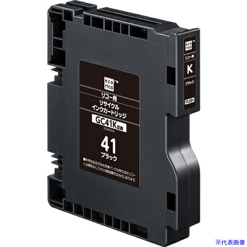 オレンジブック トラスコ中山　TRUSCOecorica GC41K互換リサイクルインクカートリッジ ブラック 〔品番:ECIRC41B〕[ 注番:6944944]特長●互換インクシェアNo.1　圧倒的な販売実績●信頼の証　エコマーク認定・...