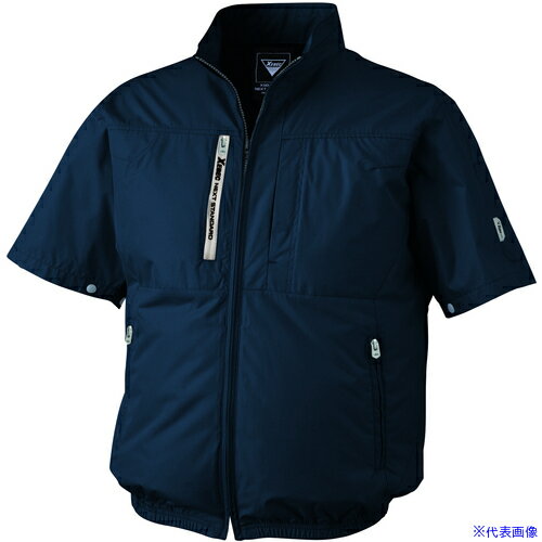 オレンジブック トラスコ中山　TRUSCOXEBEC 空調服半袖ブルゾンXE98034−19−S ディープネイビー 〔品番:XE9803419S〕[ 注番:6967352]特長●背中上部にファンを配置した空調服です。●腰回りの道具が邪魔にな...