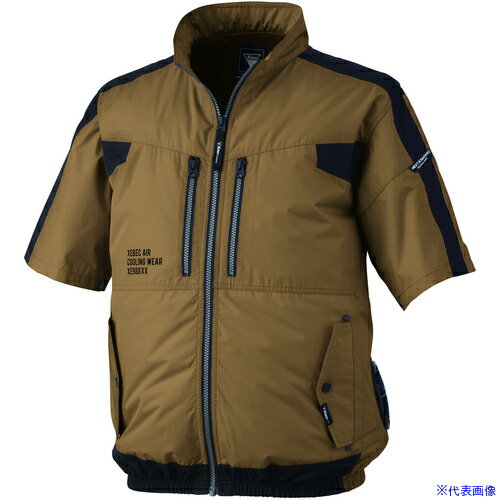 オレンジブック トラスコ中山　TRUSCOXEBEC 空調服半袖ブルゾンXE98033−81−M キャメル 〔品番:XE9803381M〕[ 注番:6970433]特長●内側に3つのメッシュポケットを追加し、保冷剤による冷却効果で炎天下の作...