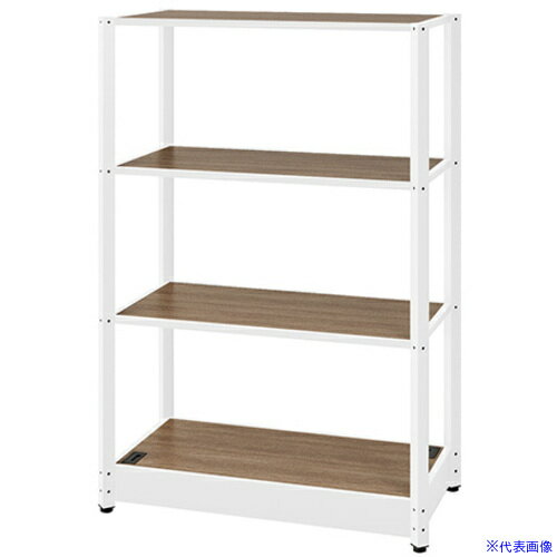 オレンジブック トラスコ中山　TRUSCONAIKI シェルフラック(基本型) メレム MU型/天板：ショコラアッシュ 本体：サテンホワイト/W950×H1393 〔品番:MU0914KSWCA〕[ 注番:6981423]特長●オフィス空間...