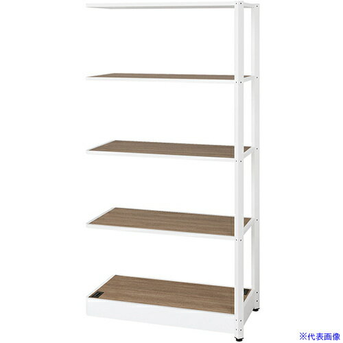 オレンジブック トラスコ中山　TRUSCONAIKI シェルフラック(連結型) メレム MU型/天板：ショコラアッシュ 本体：サテンホワイト/W925×H1813 〔品番:MU0918RSWCA〕[ 注番:6983382]特長●オフィス空間...