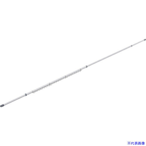 オレンジブック トラスコ中山　TRUSCOIRIS 108764 分割できるアルミ物干し竿4m(ハンガー掛付き) 〔品番:AL400CH〕[ 注番:6995965]特長●軽くて丈夫なアルミ製の物干し竿です。●収納や持ち運びに適したジョイント...