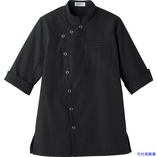 オレンジブック トラスコ中山　TRUSCOサンペックス 七分袖 飲食店 ユニフォーム ショップコート ホール キッチン ブラック S 〔品番:ET1303S〕[ 注番:7009915]特長●耐久性に優れたメタルリング・ドットボタンを使用した...