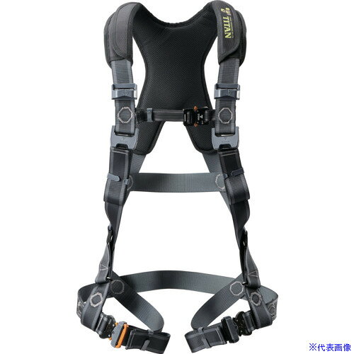 オレンジブック トラスコ中山　TRUSCOタイタン フルハーネス EASY Harness CROSS 黒 〔品番:CRH10CL〕[ 注番:7016943]特長●様々な新機軸を取り入れたTITAN2024年新モデルハーネスです。●腿ベルト...