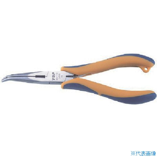 オレンジブック トラスコ中山　TRUSCOトップ工業(TOP) 三枚合せ先曲りラジオペンチ 150mm 〔品番:RB3150〕[ 注番:7231148]特長●｢三枚合せ｣構造で使い込んでもガタつかない。●高耐久で弾力調整い可能な｢リーフスプ...